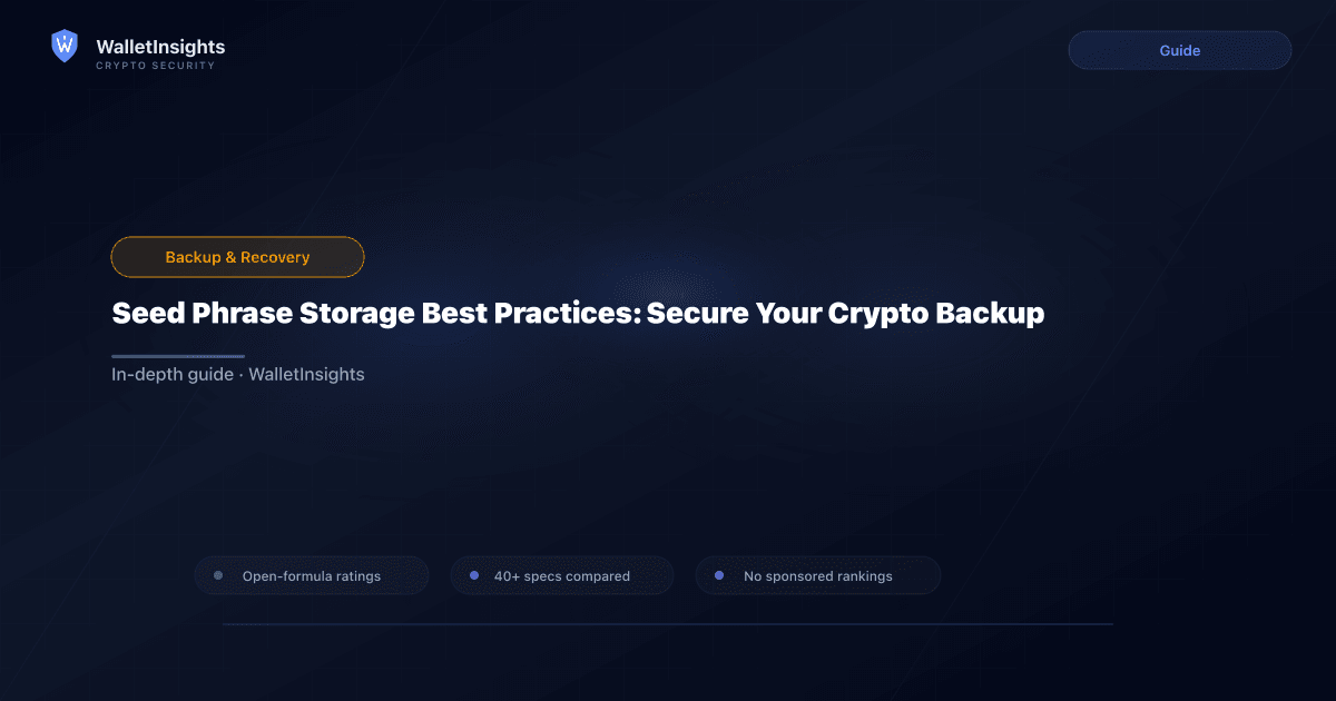 Seed Phrase Storage Best Practices: Crypto Backup